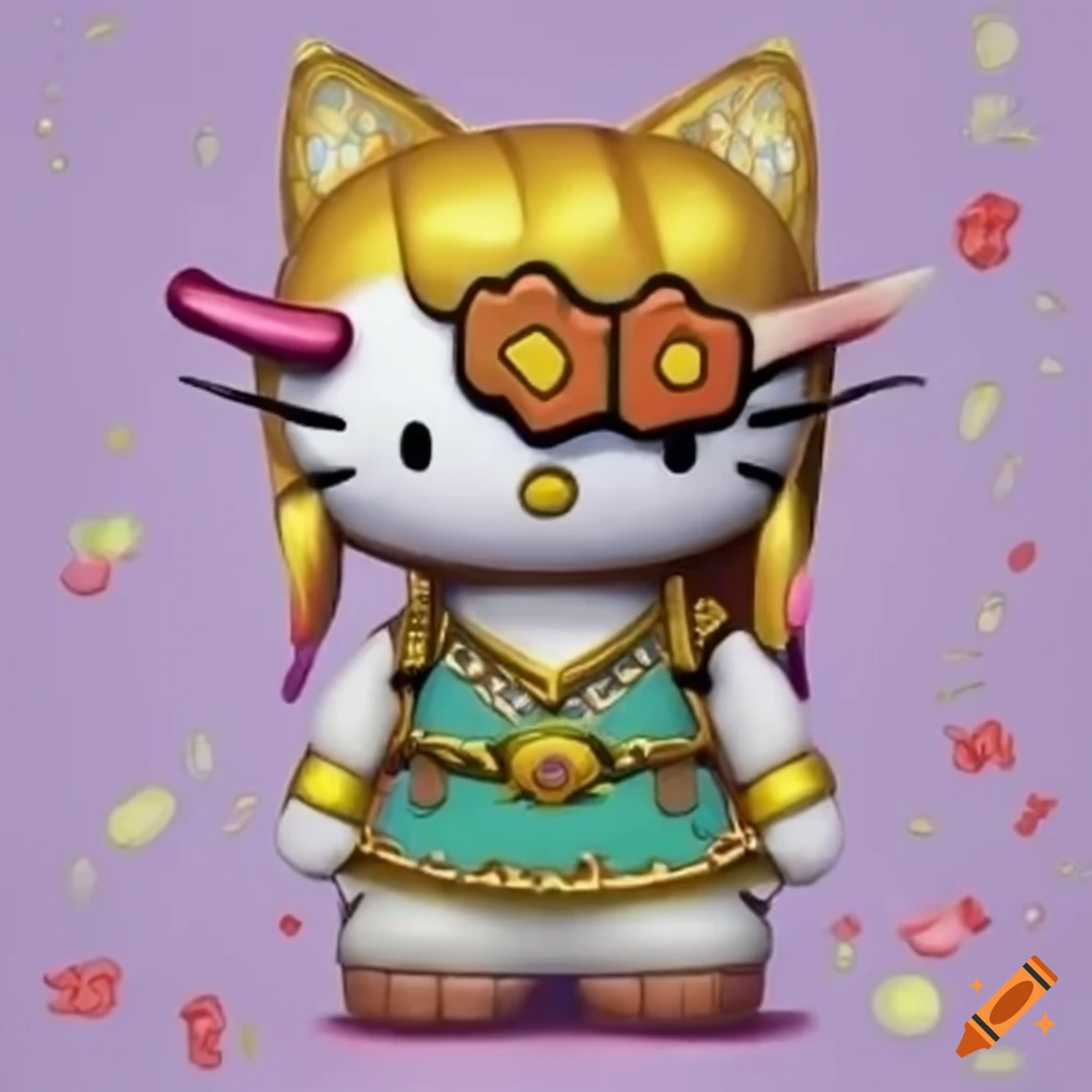 Zelda versus hello kitty fan art on Craiyon
