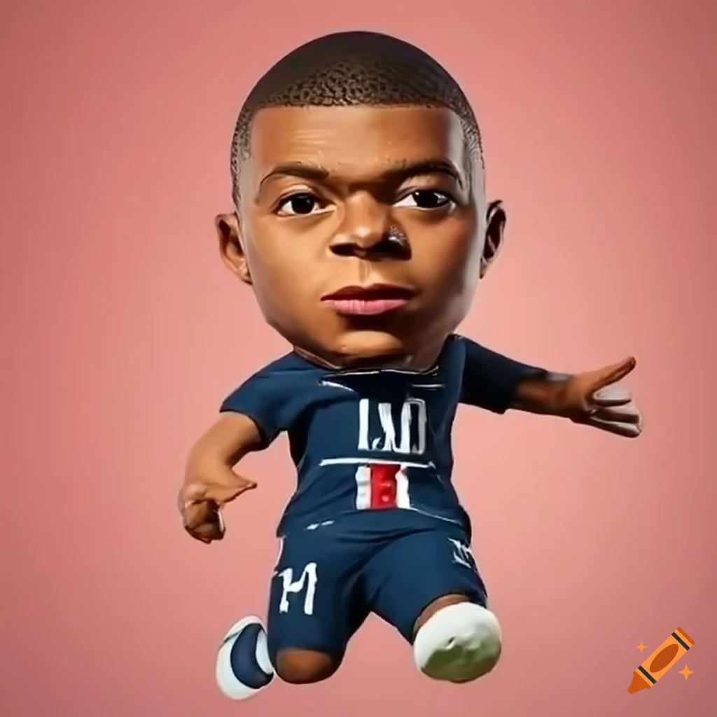 Claymation of kylian mbappé on Craiyon