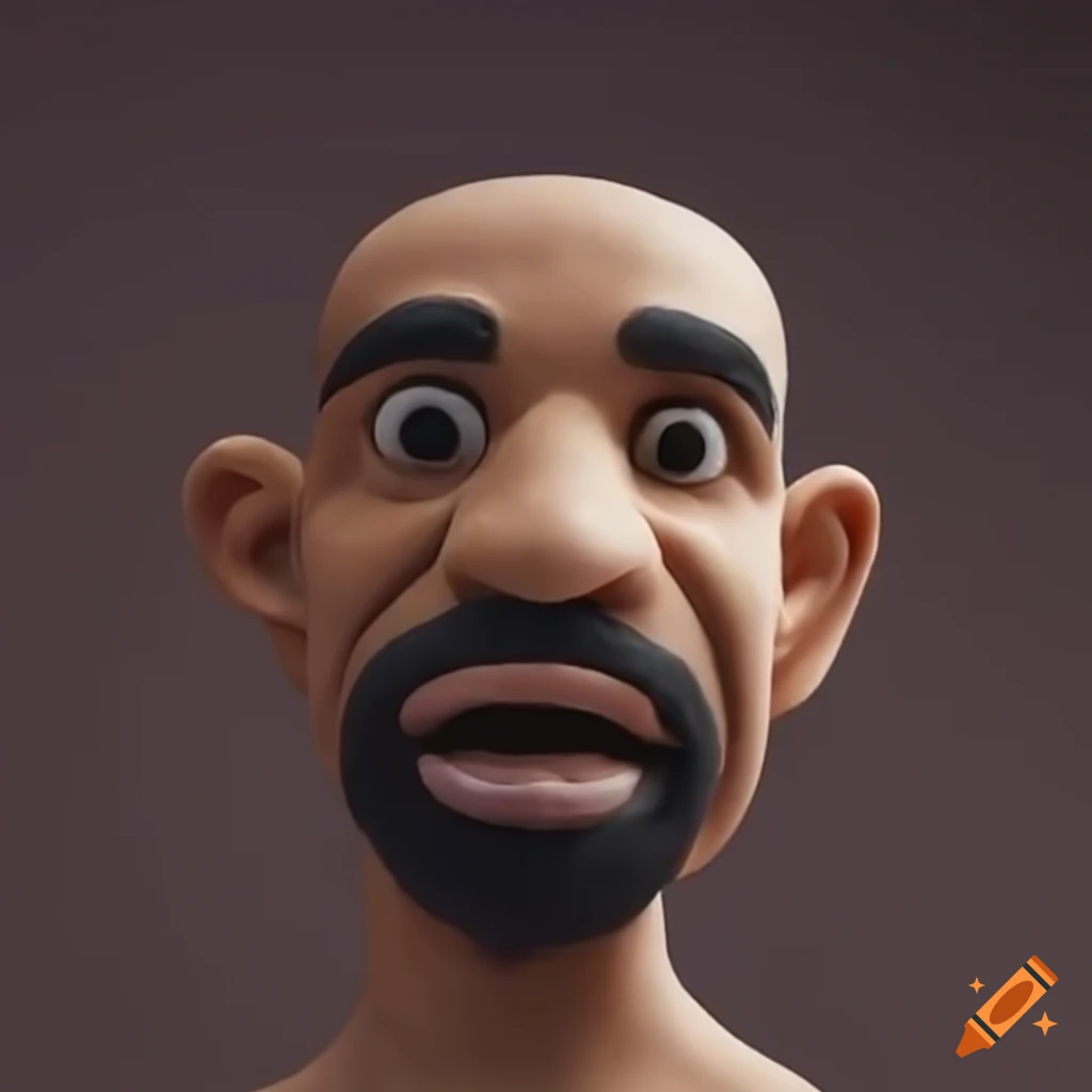 Claymation depiction of aubrey drake graham on Craiyon