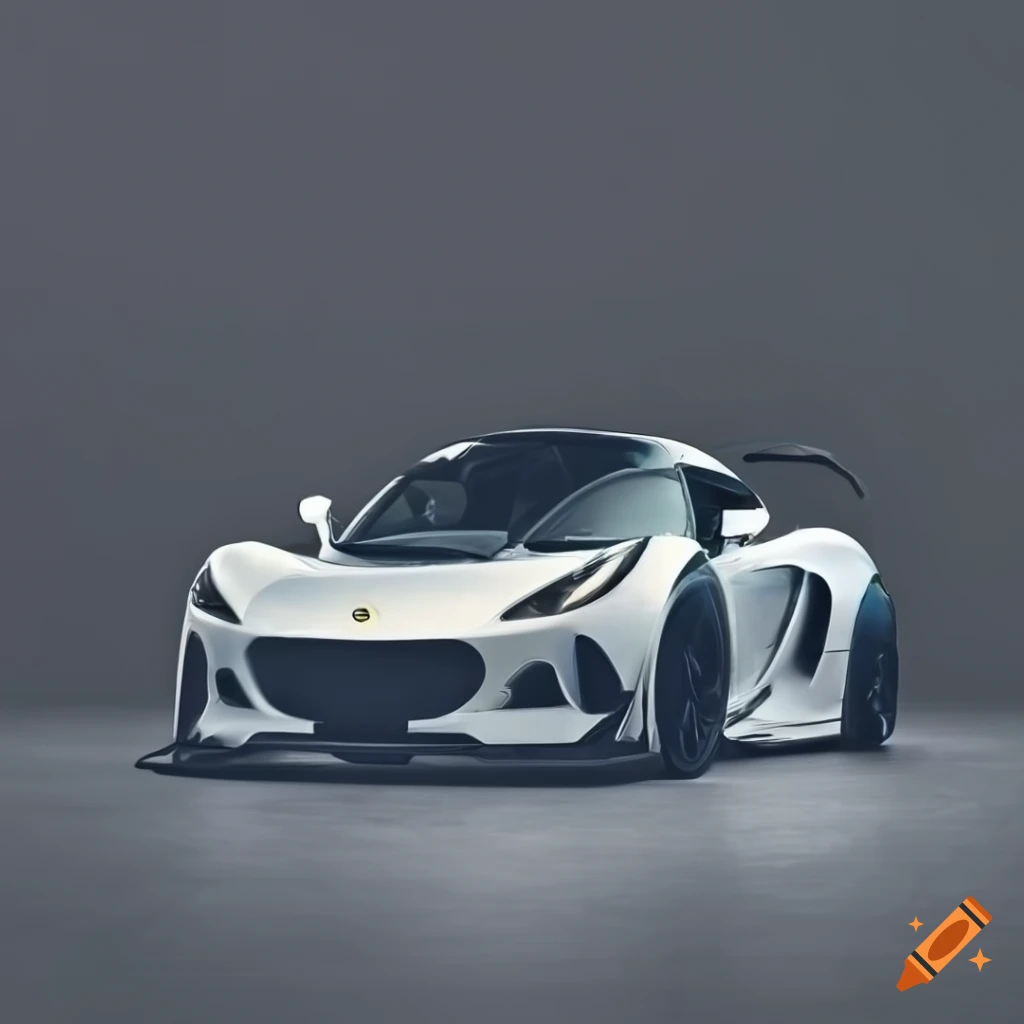 Sleek white supercar with wide rear section and silver wheels on Craiyon