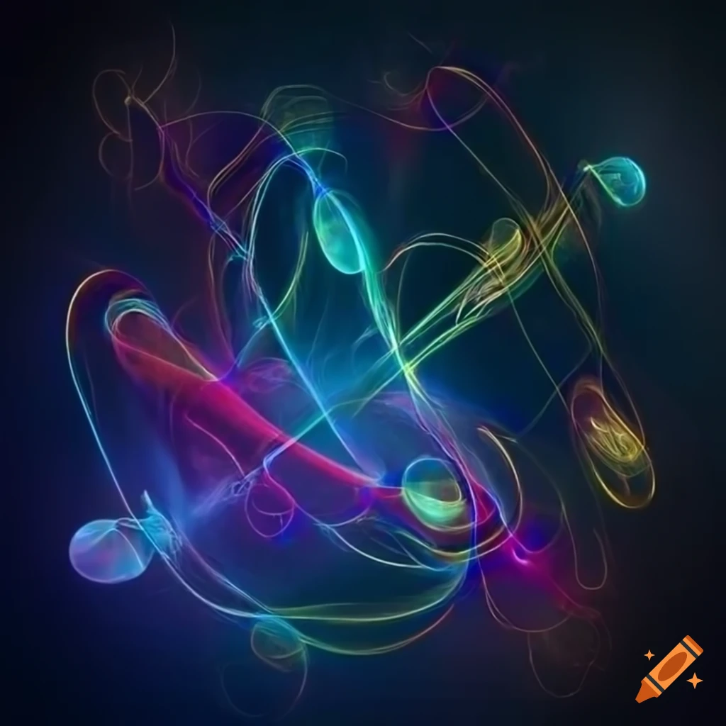 Entangled particles with infinite distance connection on Craiyon