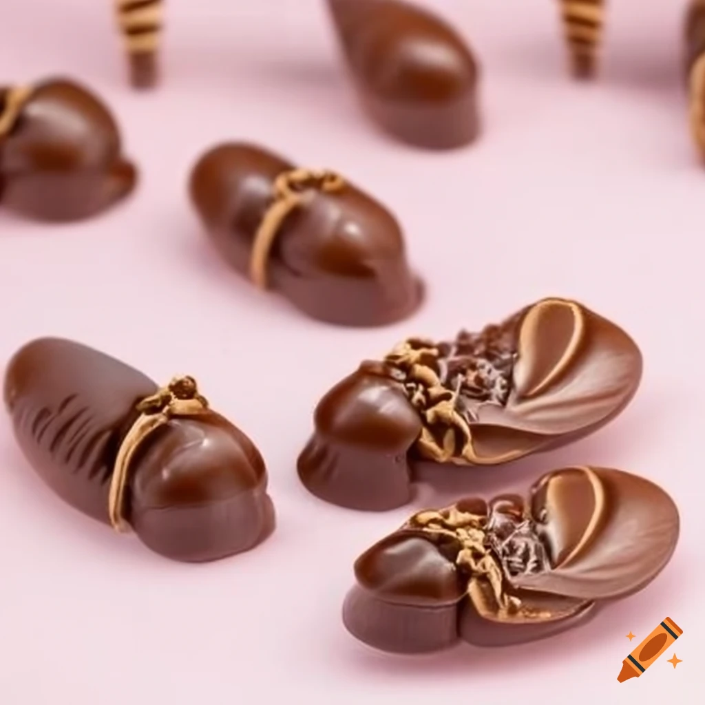 Cicada-shaped chocolate candies on Craiyon