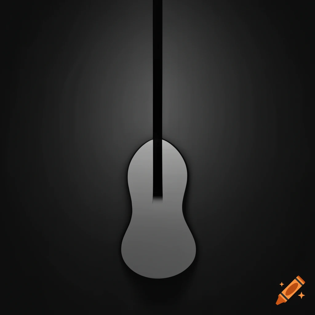 Minimalistic 2d black and white art of hollow soul strings on Craiyon