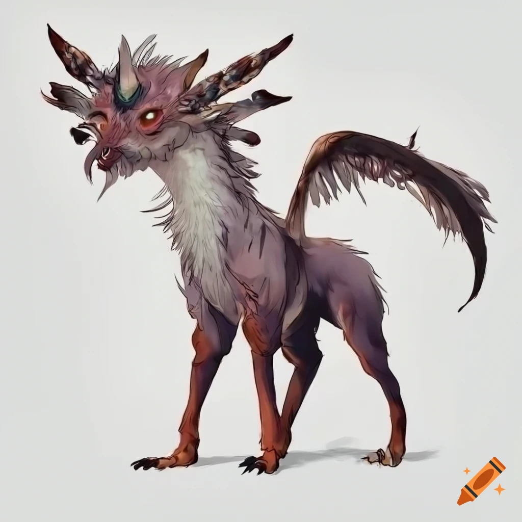 Elegant and graceful hybrid mythical creature with warm and kind eyes ...