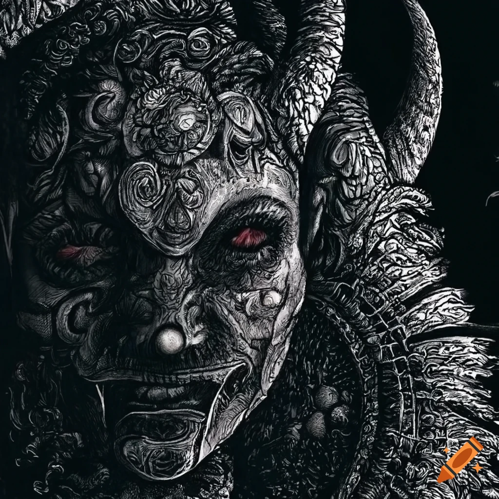 Sleep paralysis demon on the moon in intricate detail on Craiyon