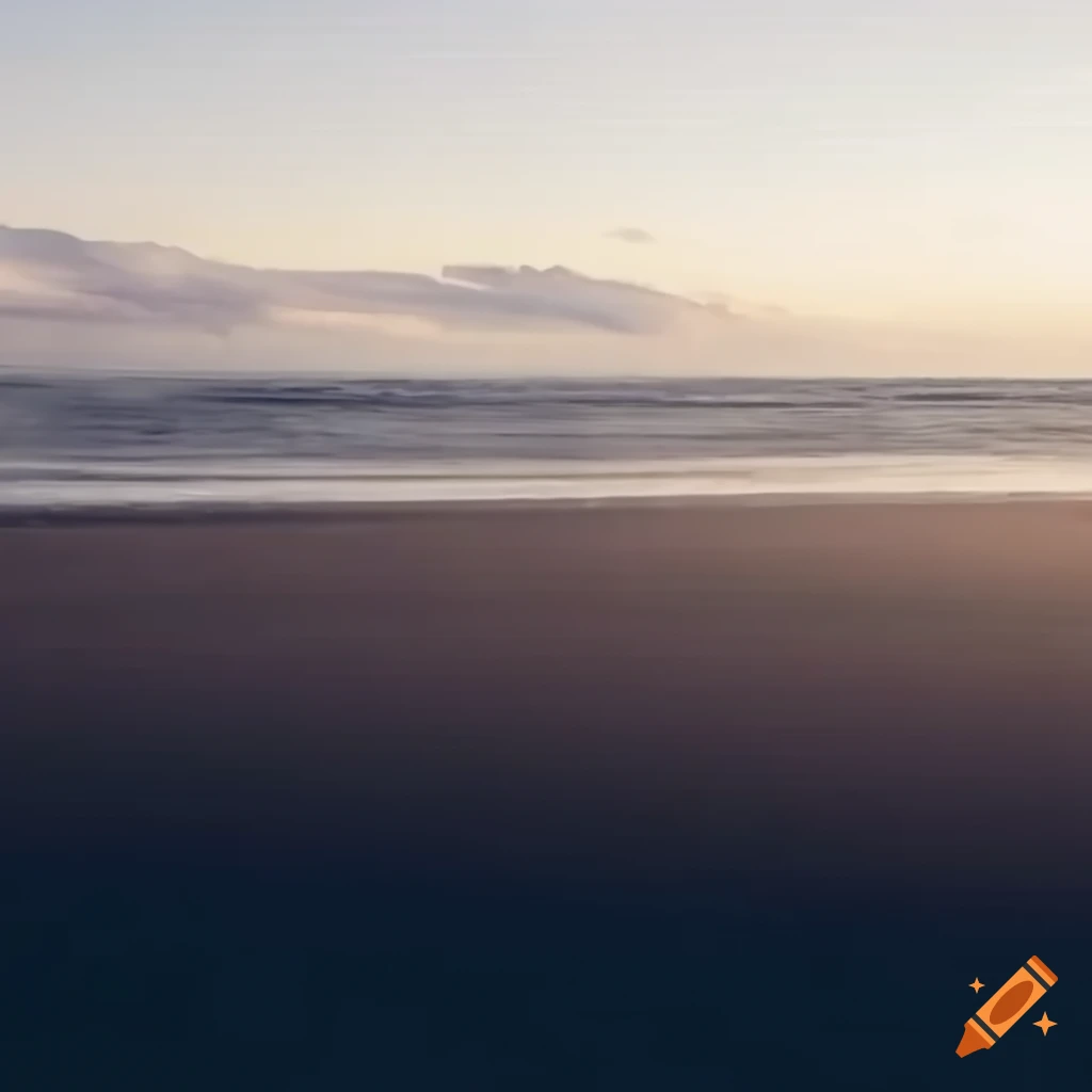 Cinematic ocean landscape meeting the horizon at noon on Craiyon