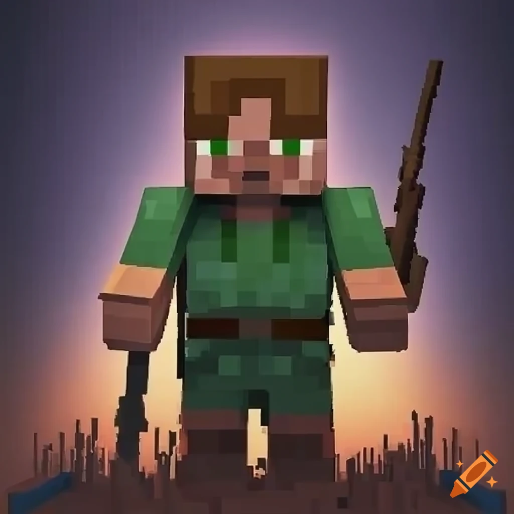 Minecraft villagers in a world war one setting on Craiyon