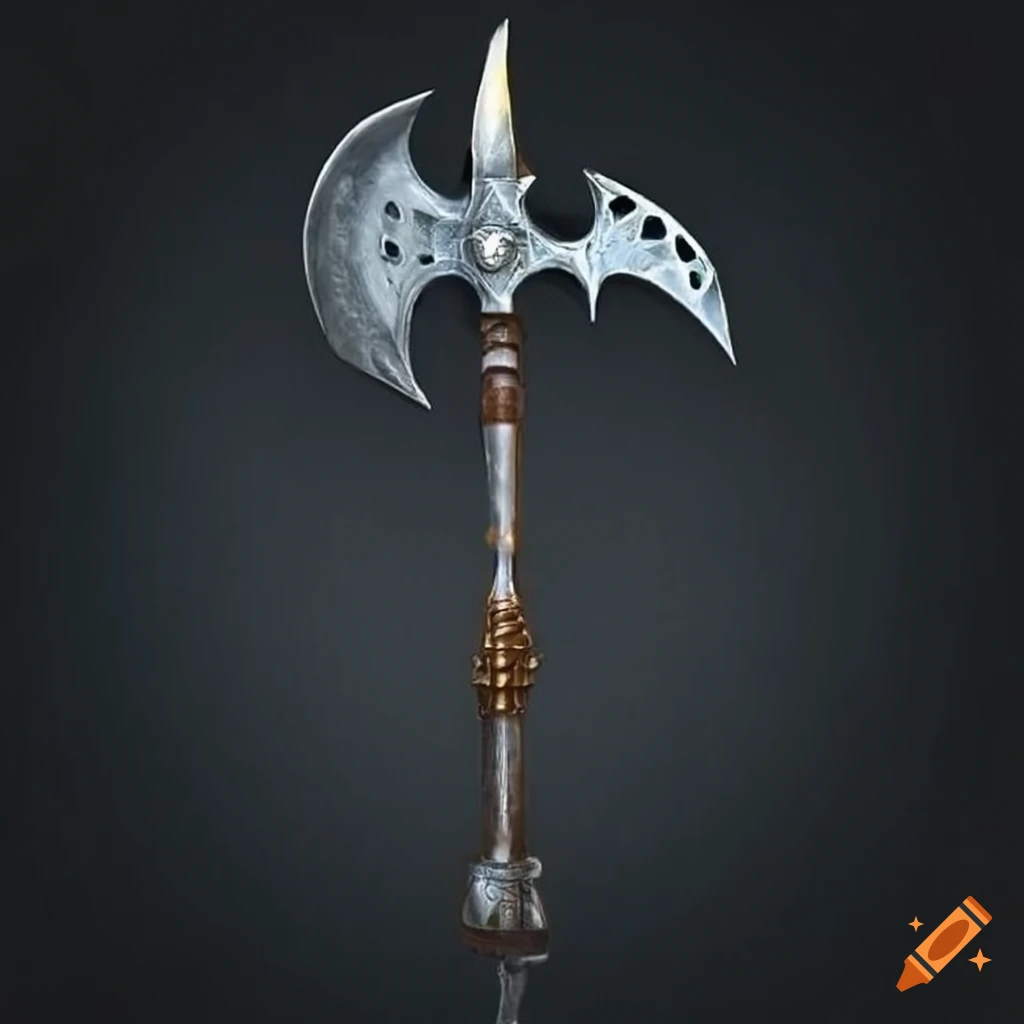 Fantasy halberd weapon on Craiyon