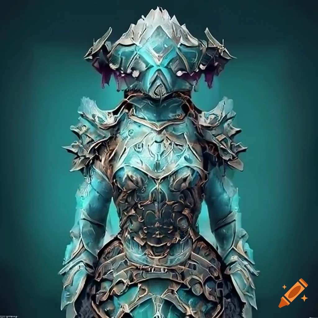 Intricately designed underwater armor inspired by sahuagin mythology on ...
