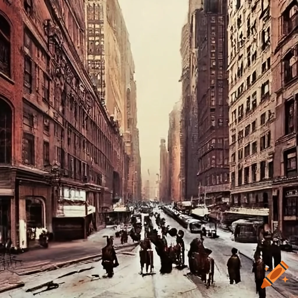 New york street in 1900 on Craiyon
