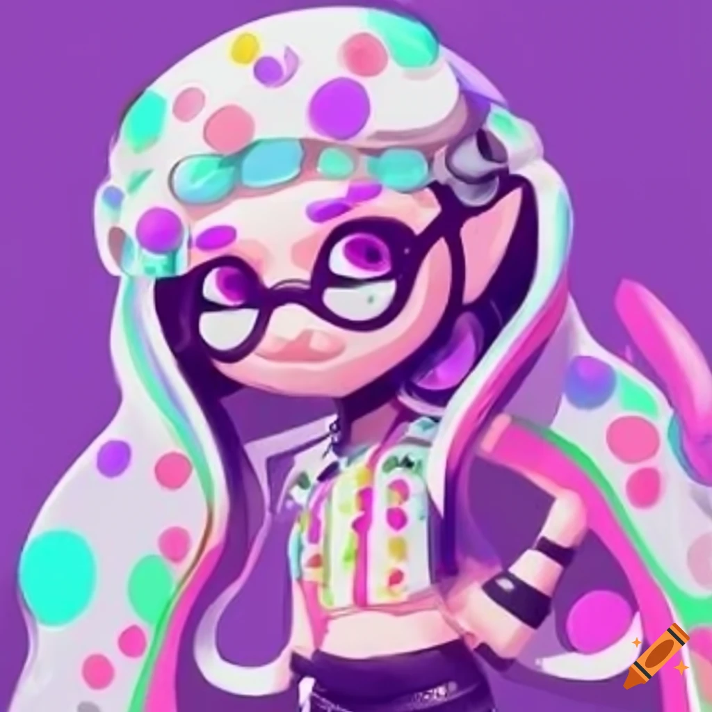 Original Splatoon octoling character with decora kei aesthetic on Craiyon
