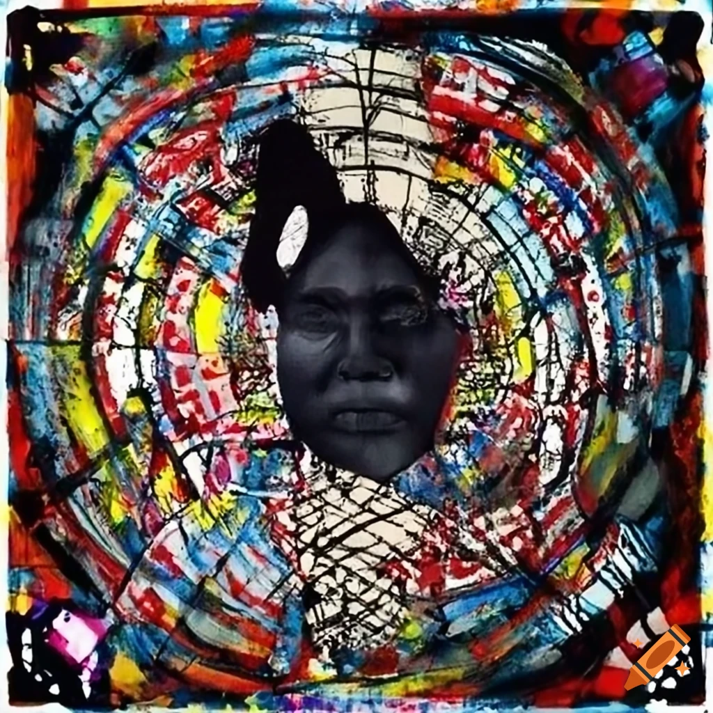 Abstract conceptual art depicting political and social turmoil in ...