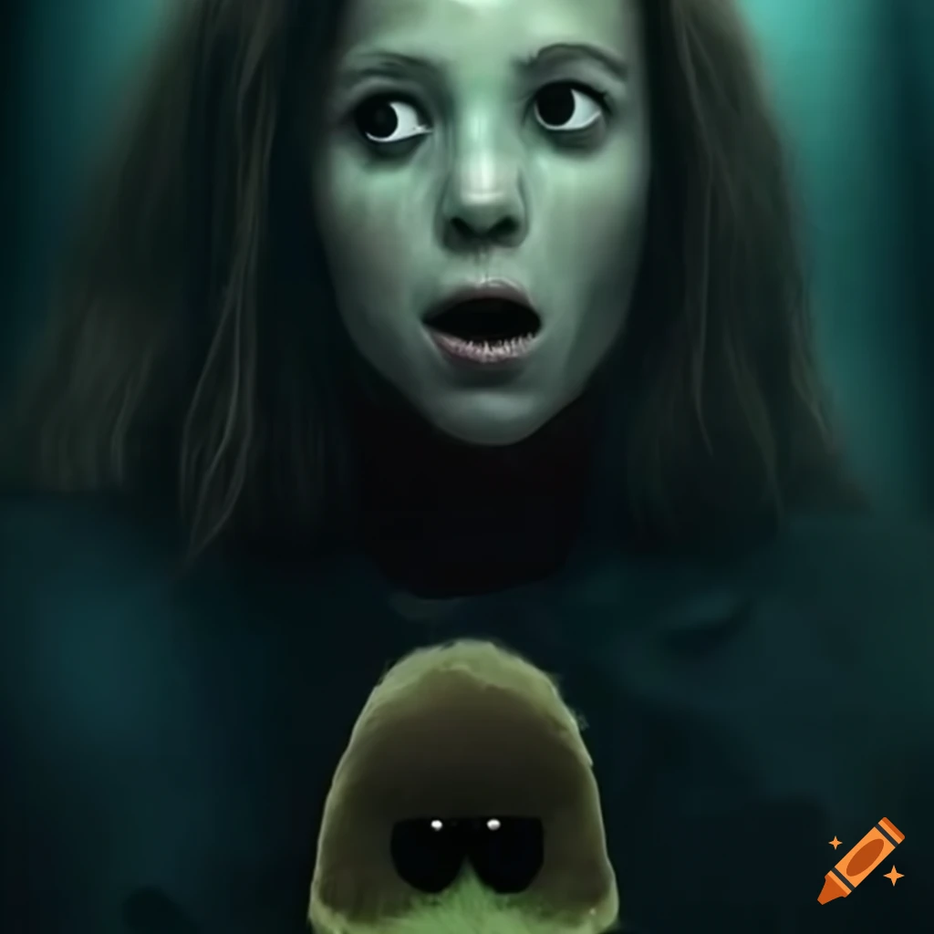 Realistic horror movie poster for duolingo on Craiyon