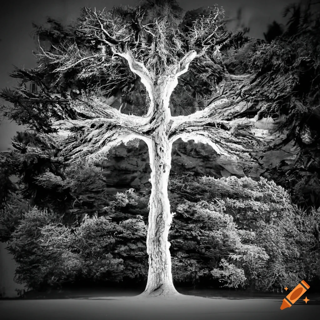 Tree cross symbol on Craiyon