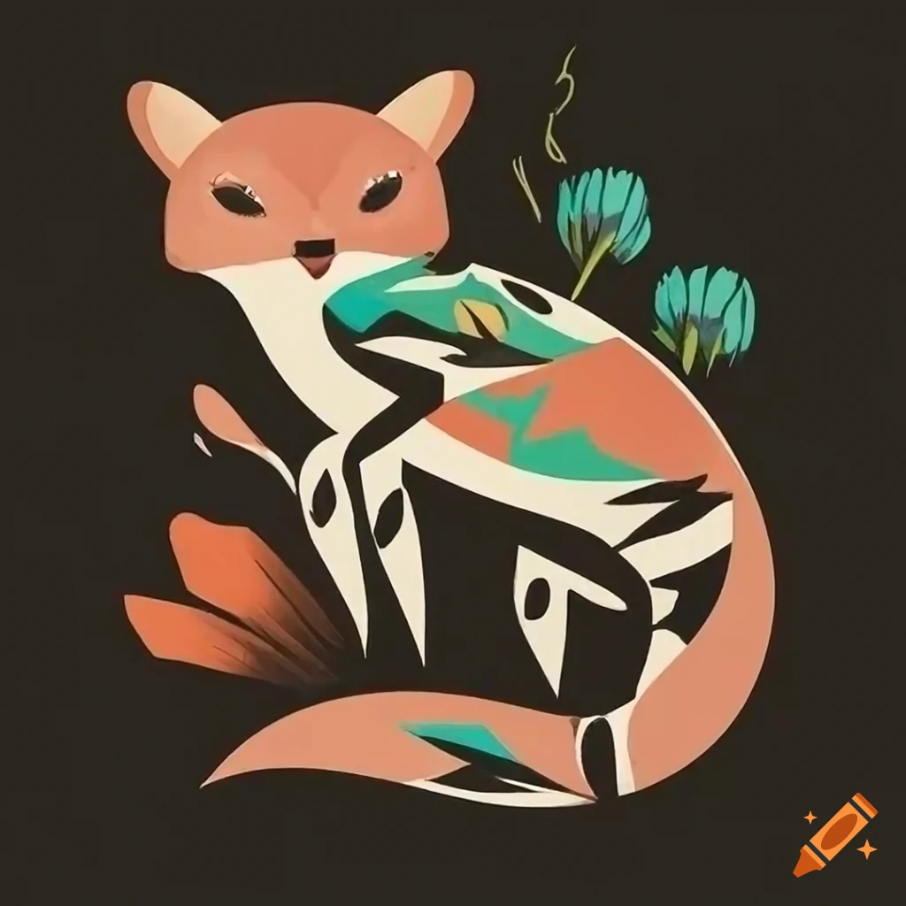 Wildlife illustration by Charley Harper with Native Salish motifs and ...
