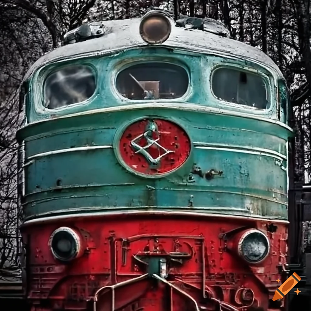 Soviet locomotive on Craiyon