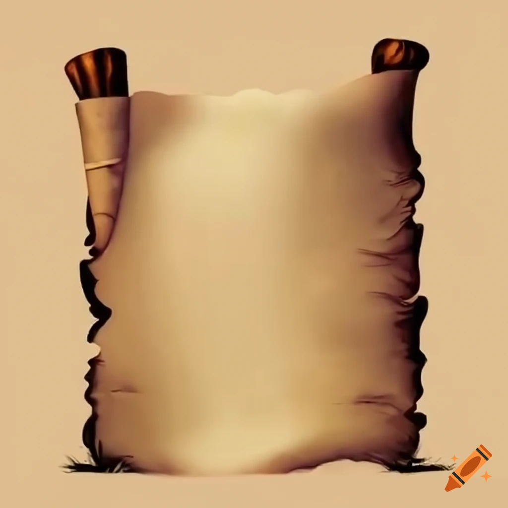 Rolled down scroll with writings on Craiyon