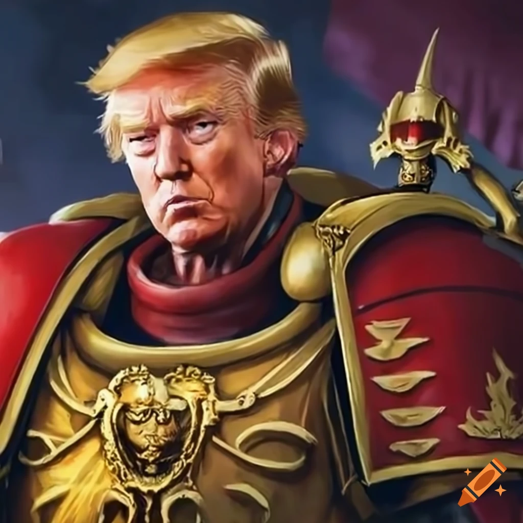 Emperor warhammer 40k with a familiar face on Craiyon