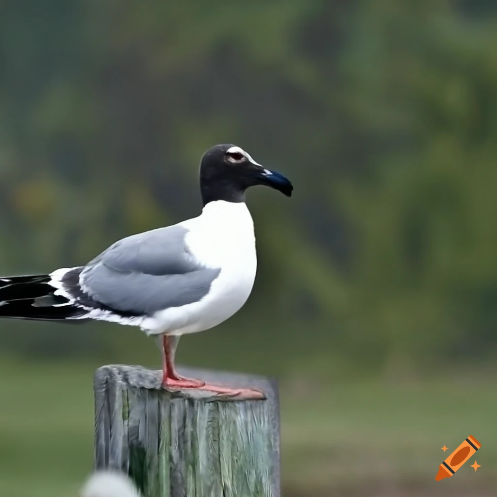 Black-headed breed of seagull on Craiyon