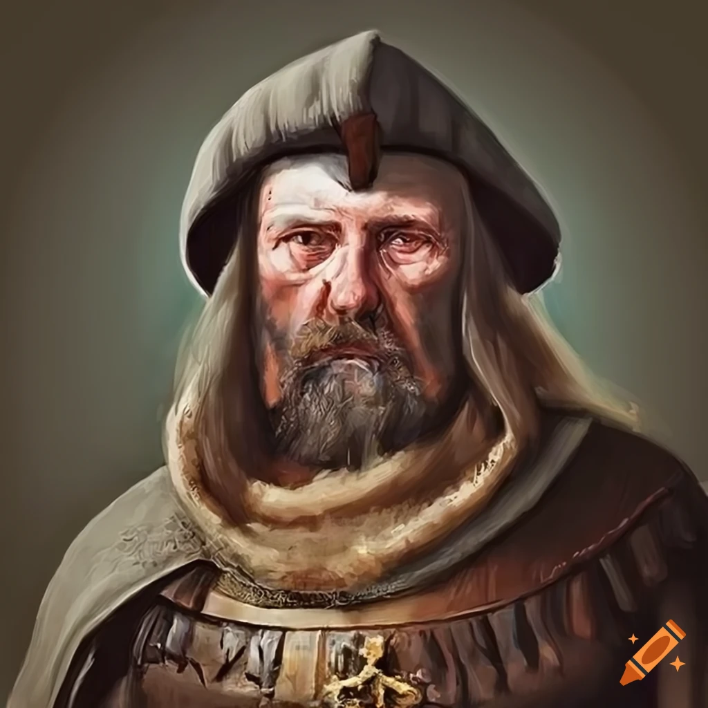 Medieval scottish sea captain portrait on Craiyon