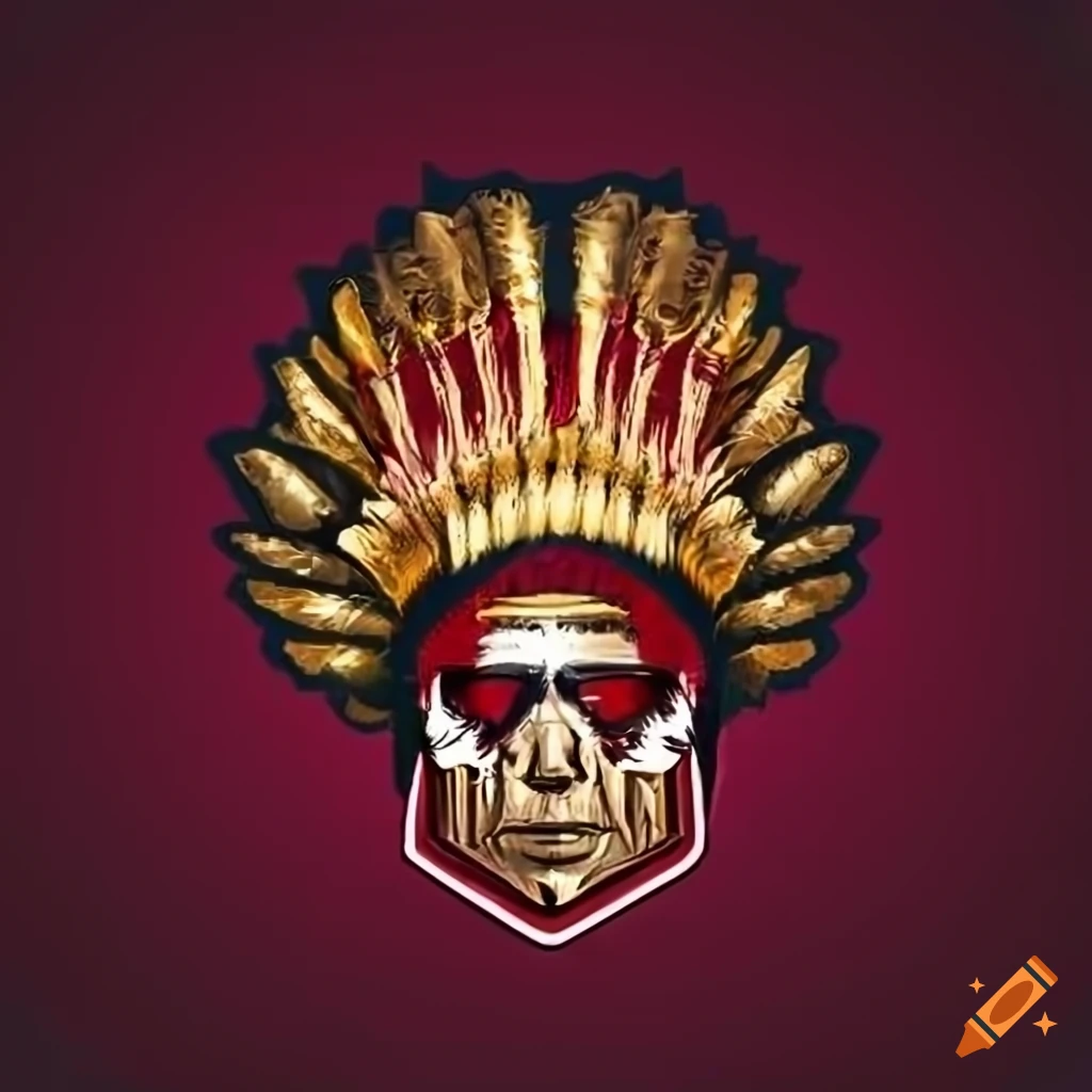 Fantasy football team logo featuring a Native American chief in ...