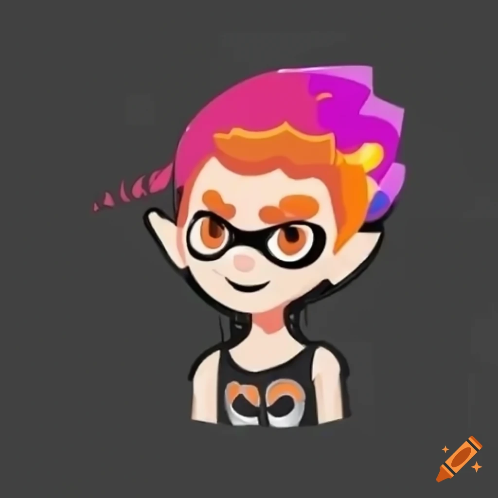 Original Splatoon inkling boy character with spiky hair and expressive ...