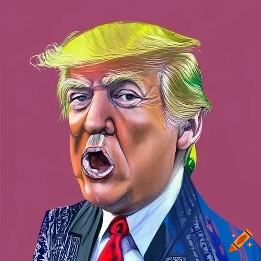 Caricature of a public figure on Craiyon