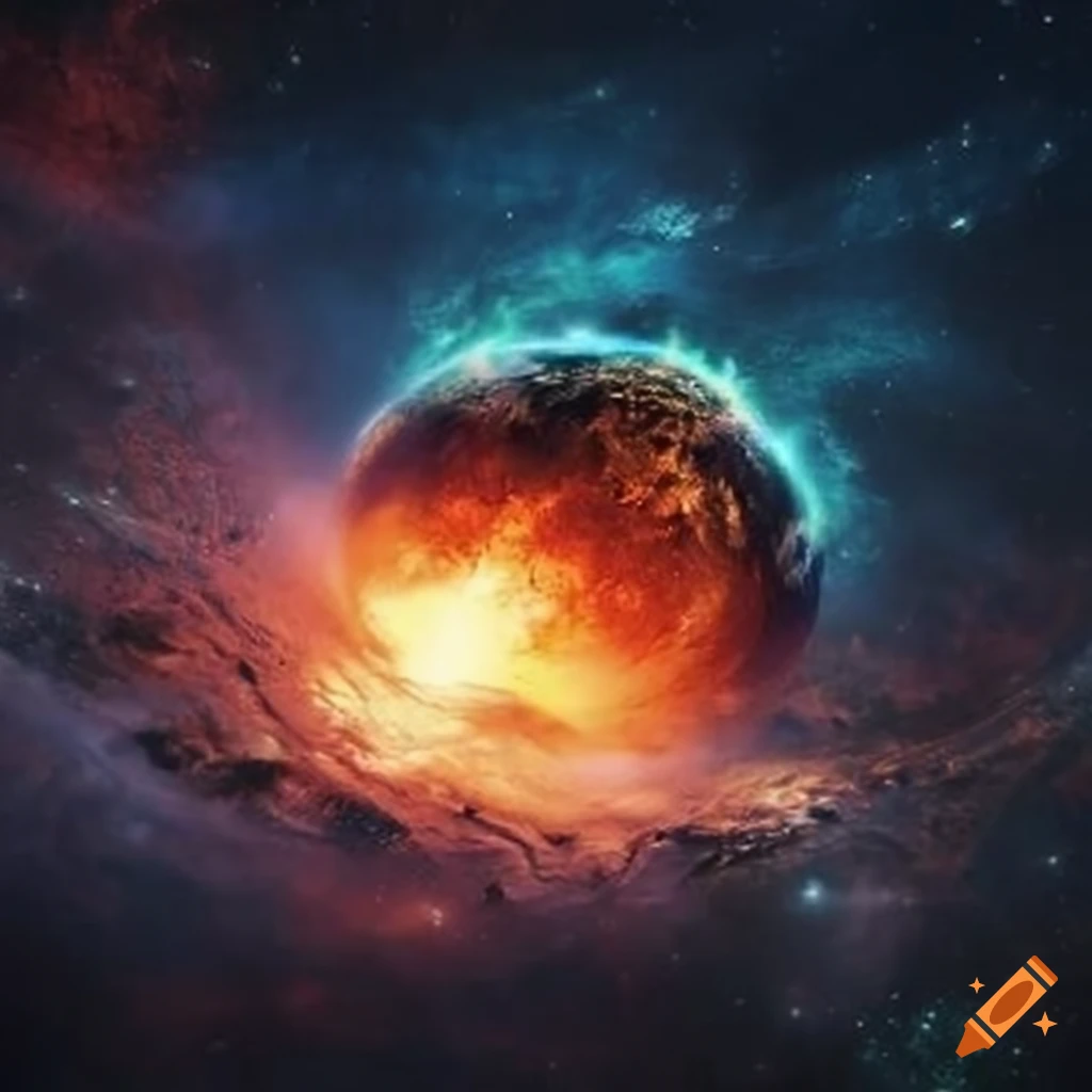 Exploded earth on Craiyon