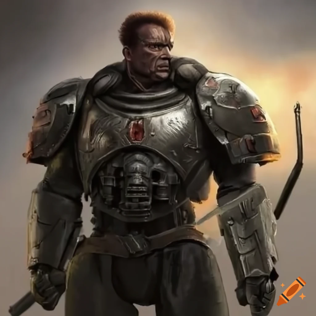 Arnold Schwarzenegger in Warhammer 40k power armor inspired by ...