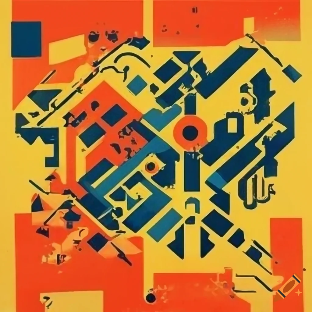 Vintage propaganda posters with abstract science themes on Craiyon