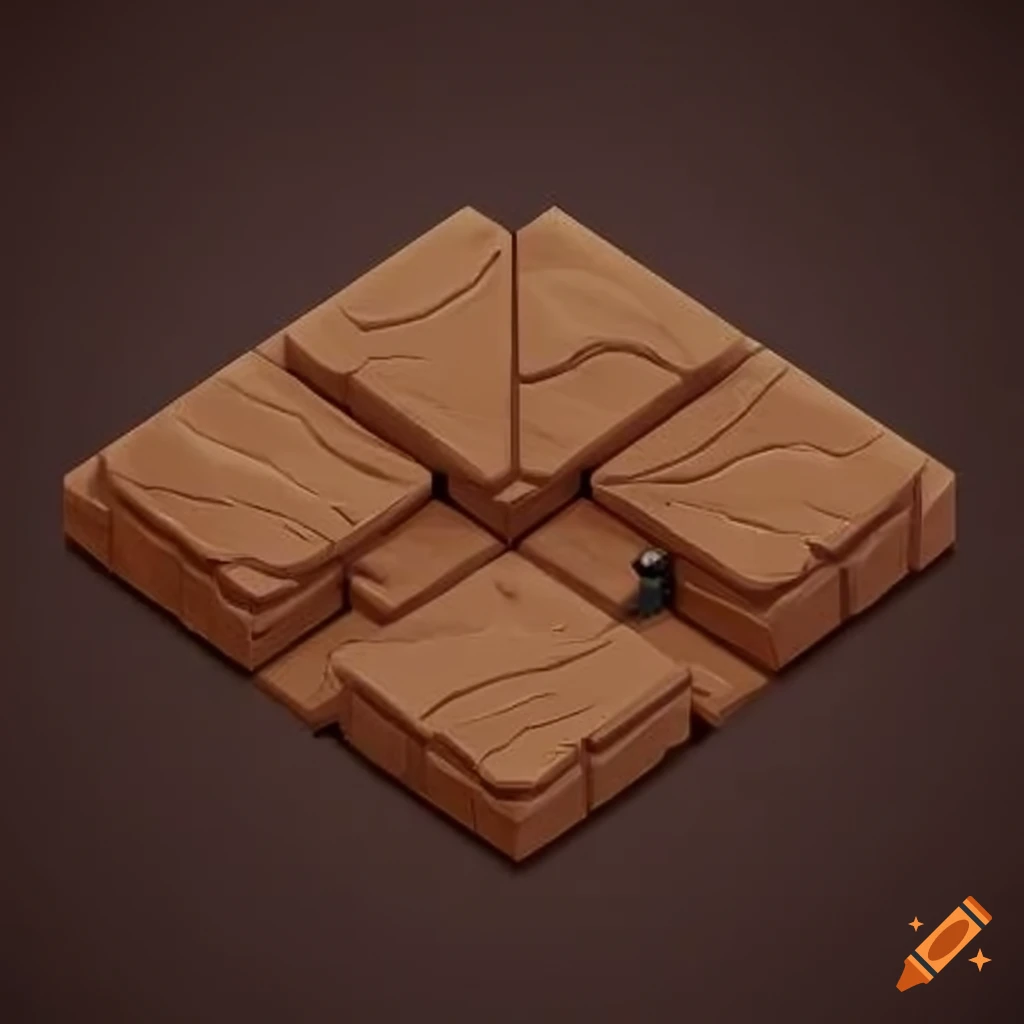 Sandstone rpg tiles in an isometric view on Craiyon