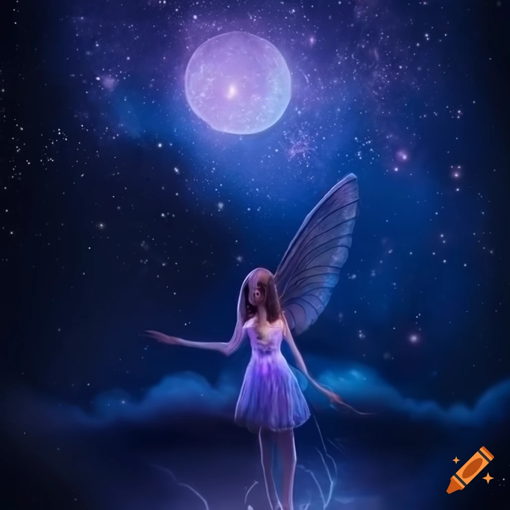 Enchanted fairy night sky on Craiyon