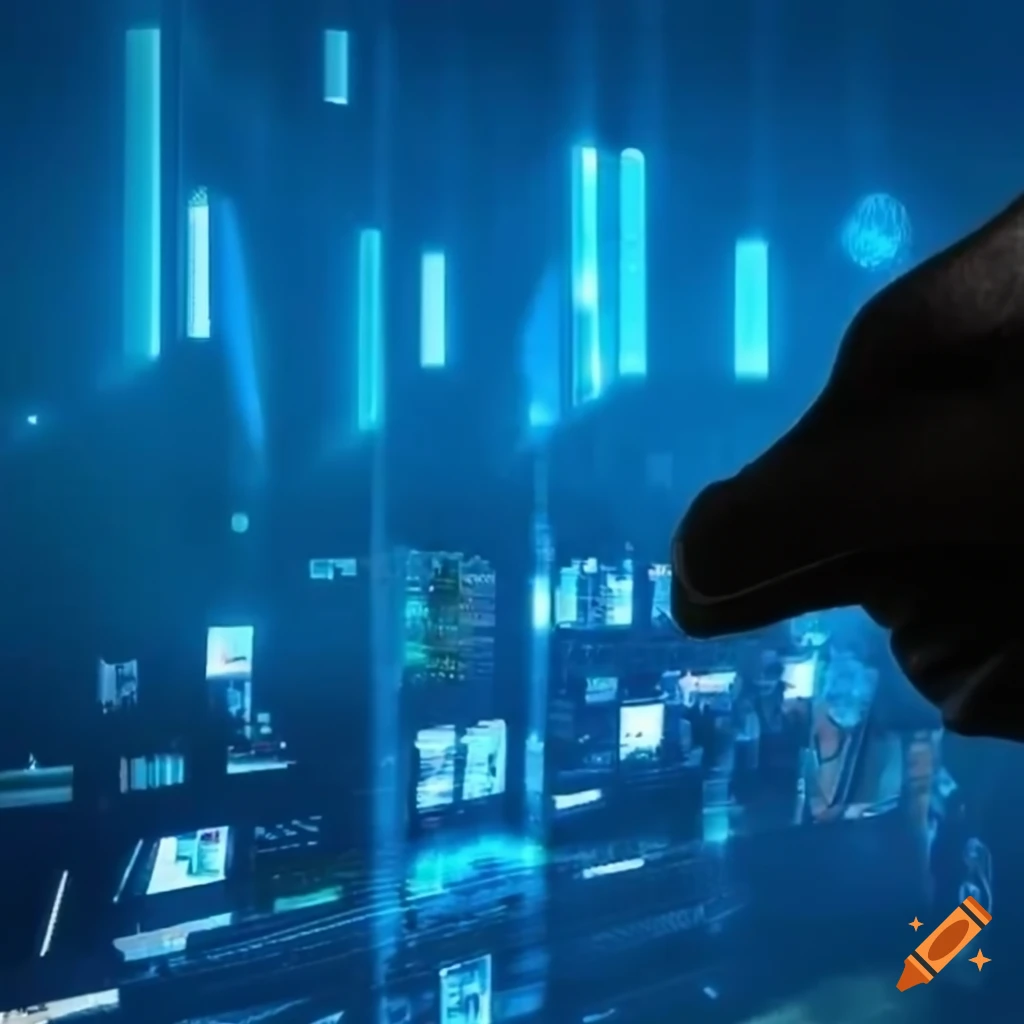 Abstract technology background with text bar on Craiyon