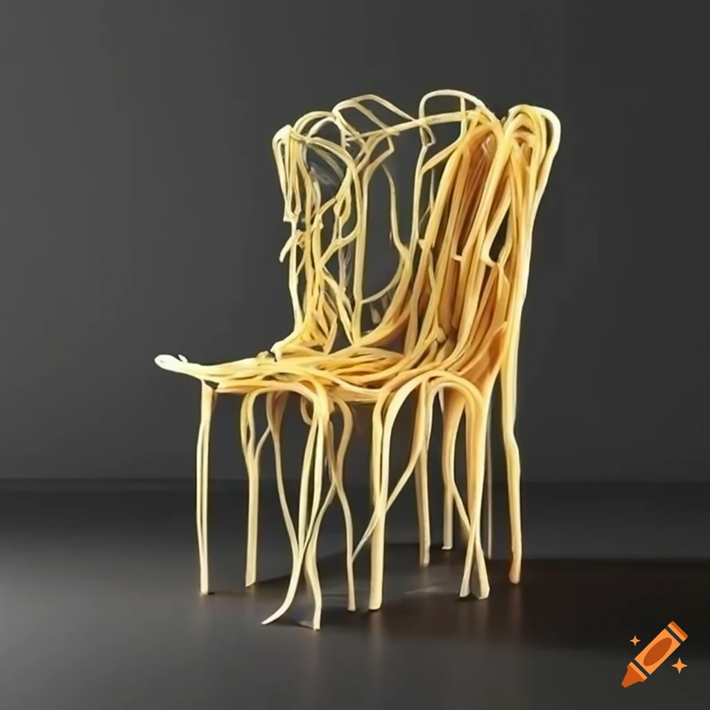 Chair made of spaghetti on Craiyon