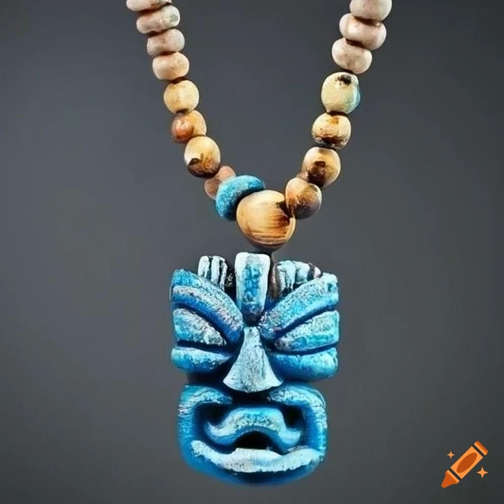 Hidden immunity idol necklace from survivor with blue beads and tiki ...