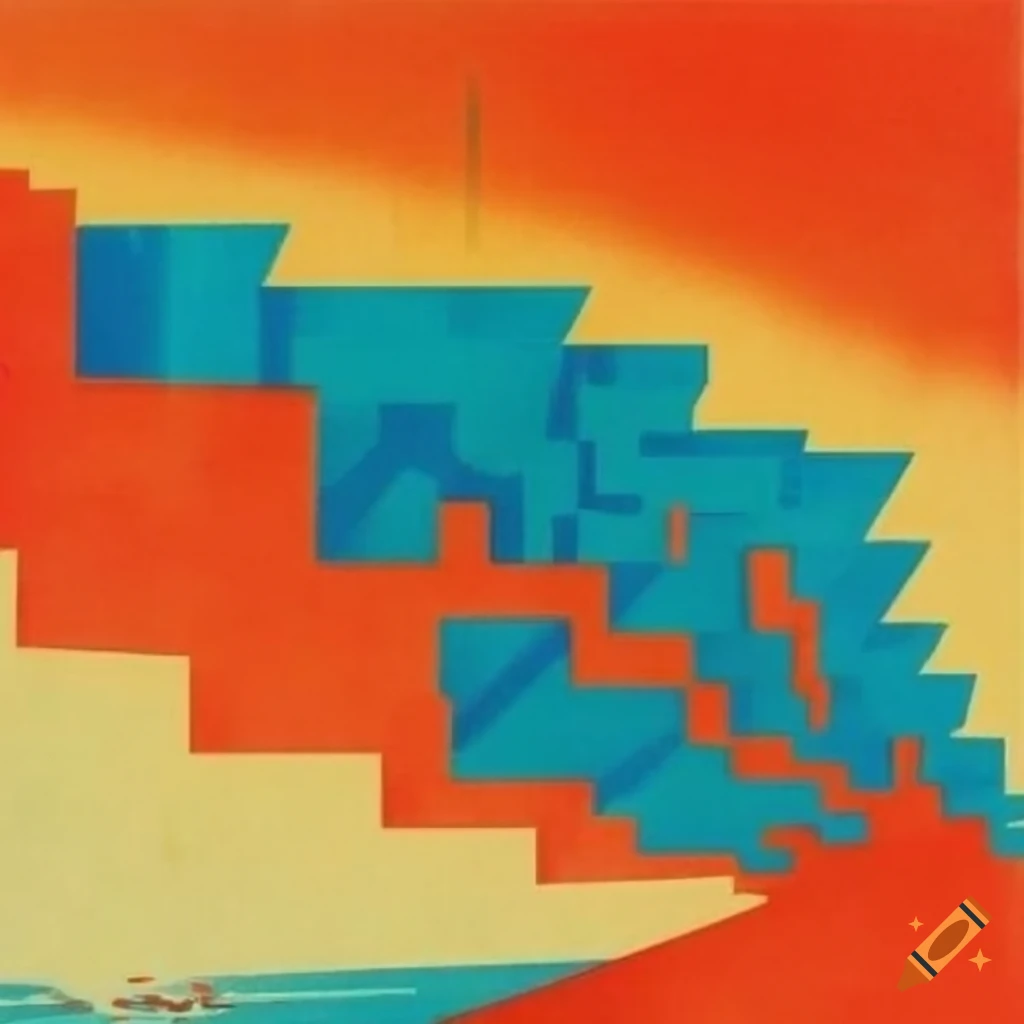 Vintage propaganda posters with abstract science themes on Craiyon