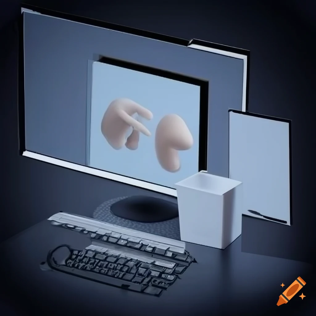 Person engaged in 3d modeling on a computer on Craiyon