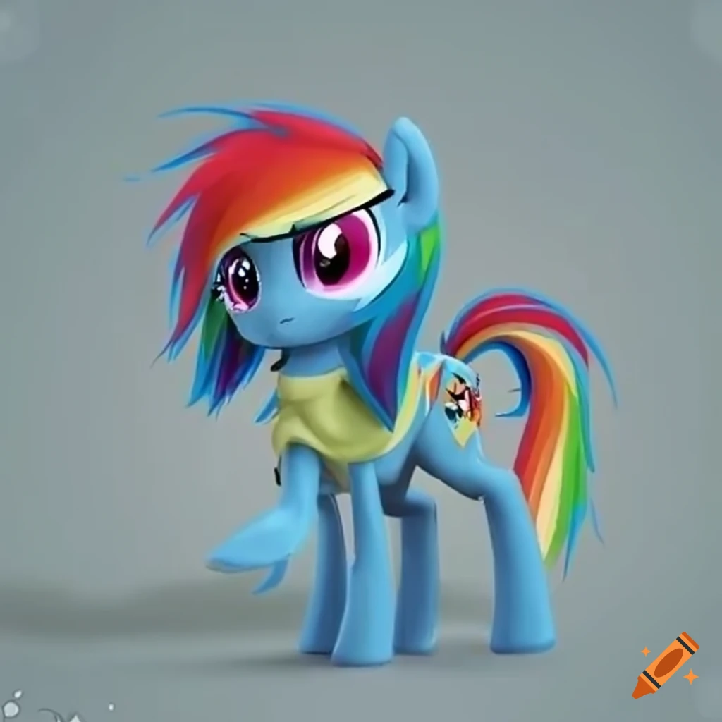 Rainbow dash mlp full body on Craiyon