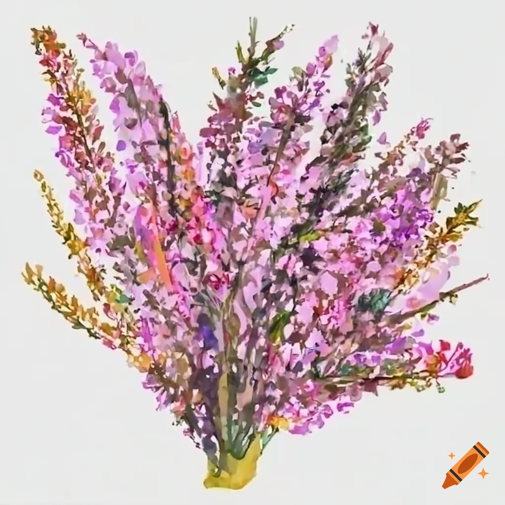 Heather flower bouquet on Craiyon