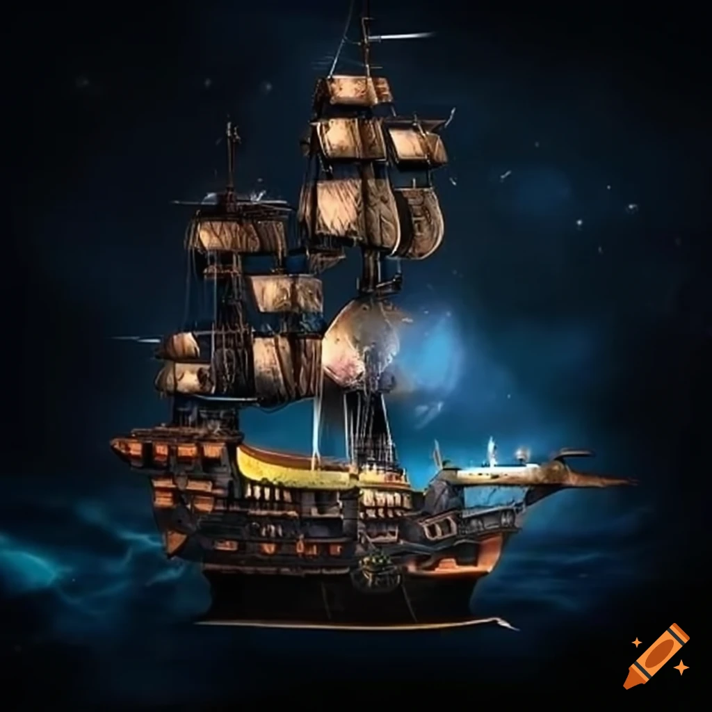 Space pirate ship on Craiyon