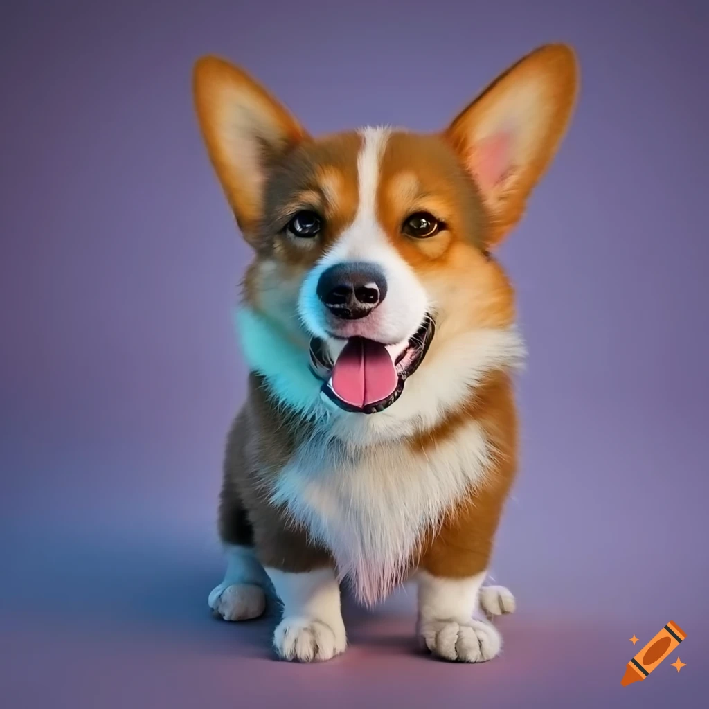Charming corgi with expressive eyes in 3d pixar style on Craiyon