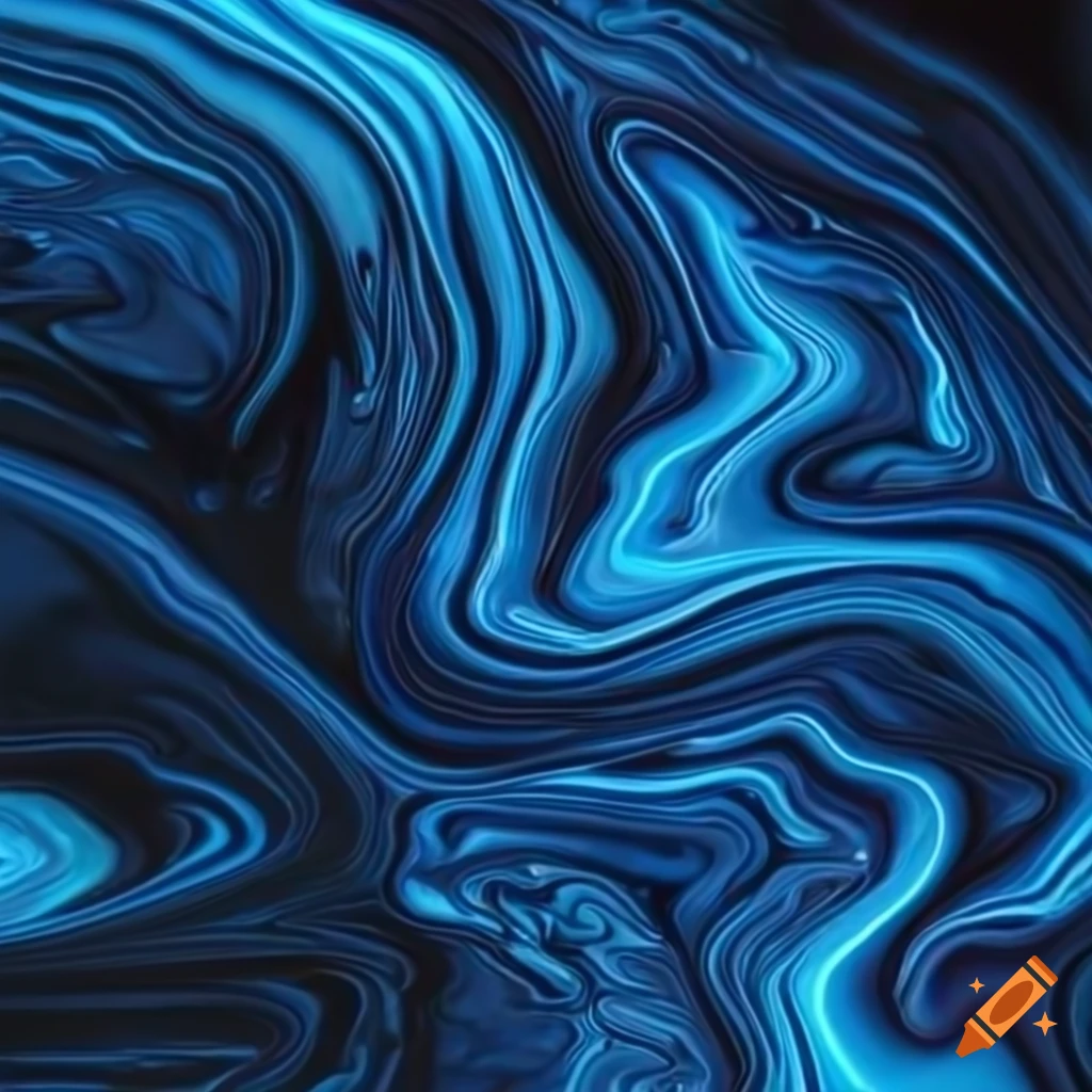 Abstract blue fluid streams design on Craiyon