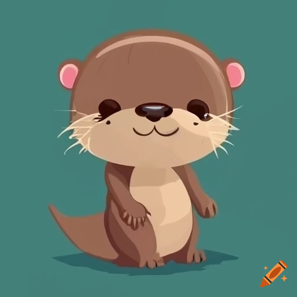 Cute little otter character on Craiyon
