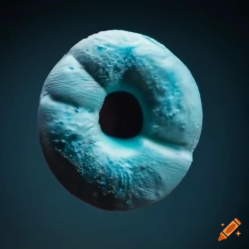 Blue-colored waffle with butter topping on Craiyon