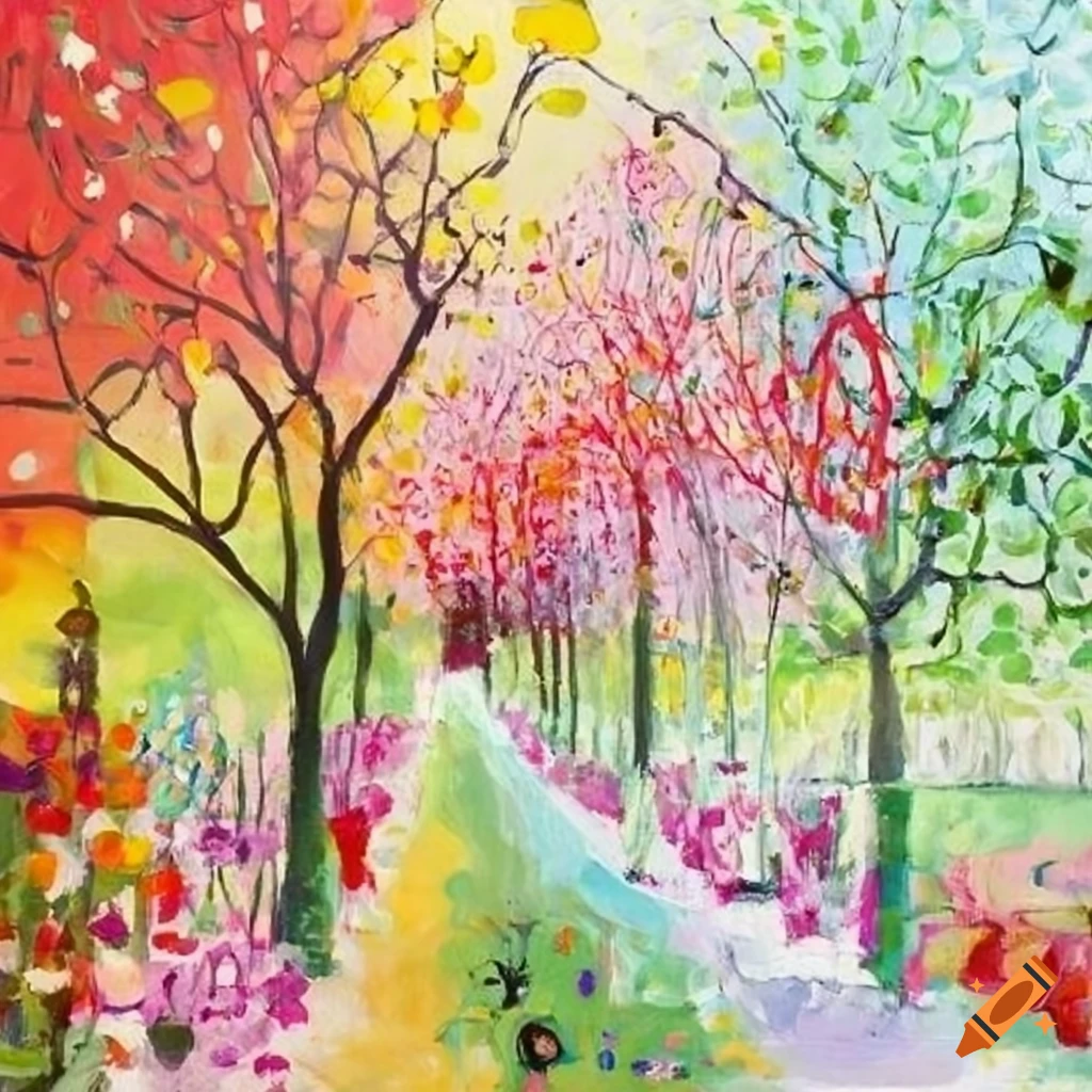 Artwork 'garden of delight' by petra holländer alias farbenkind on Craiyon