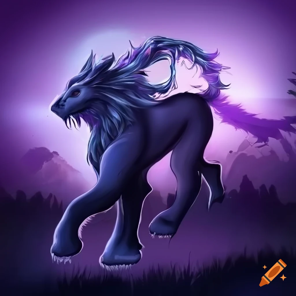 Elegant and graceful hybrid mythical creature with warm and kind eyes and long tail on Craiyon