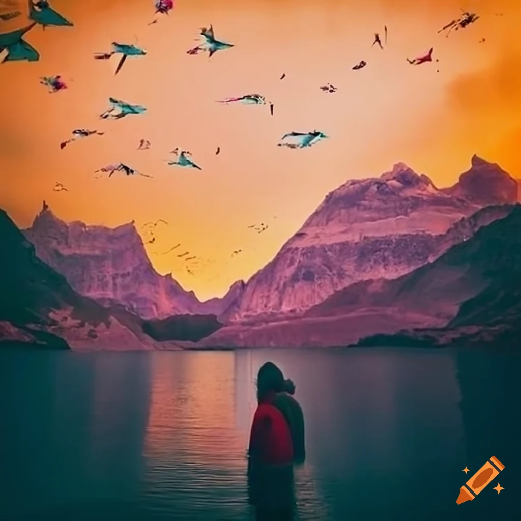 Dream travel journey collage with photos, maps, and notes from around ...