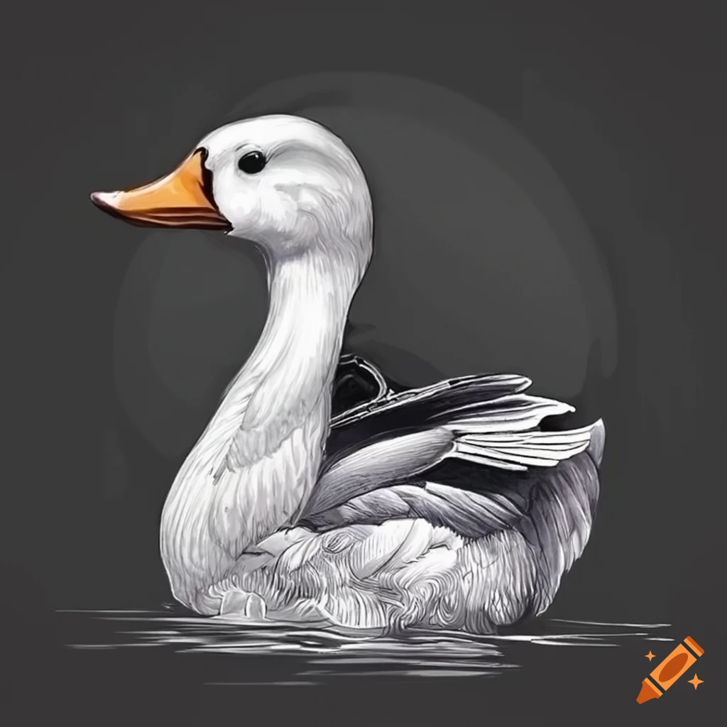 Japanese-style duck emblem design on Craiyon