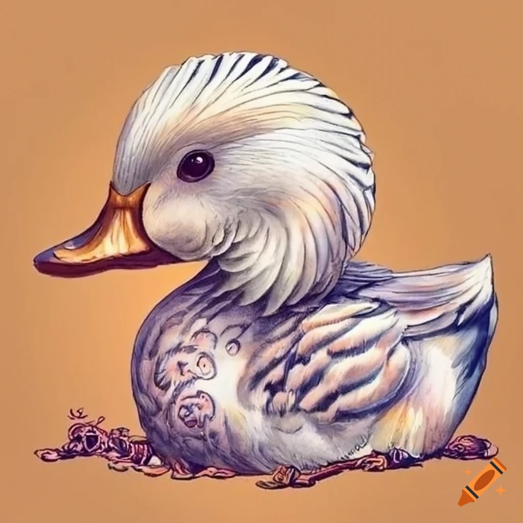 Japanese-style duck emblem design on Craiyon