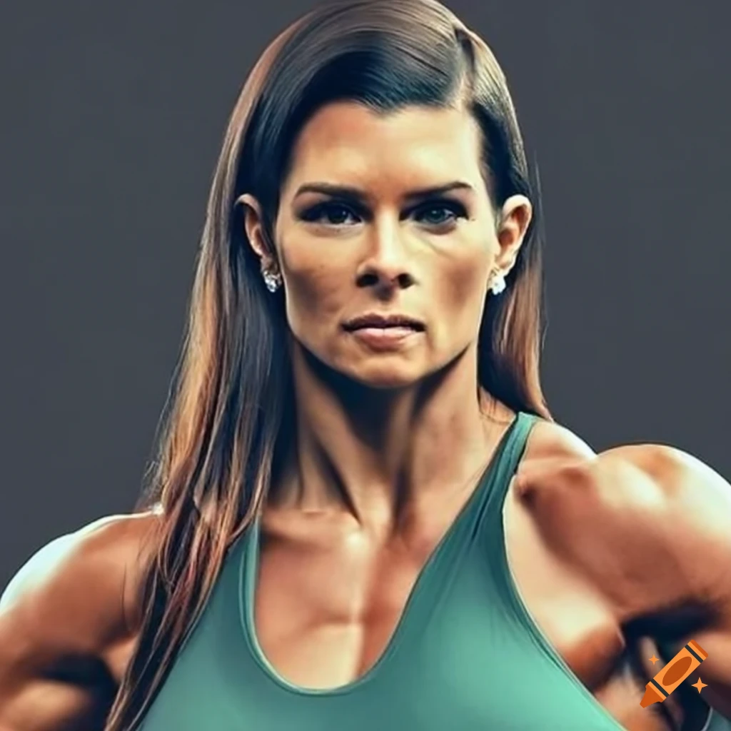 Female bodybuilder Danica Patrick symbolizing strength and athleticism ...